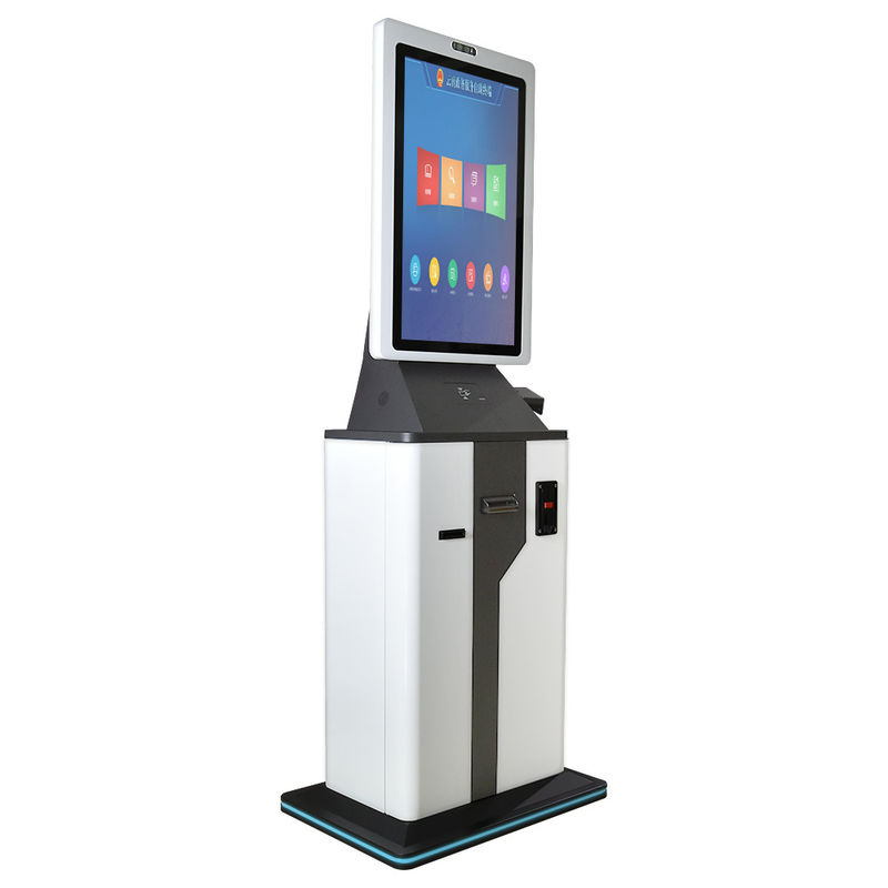 Check In Kiosk 32 Inch Self Service Cash Solution Touch Screen Payment Kiosk With Passport Reader