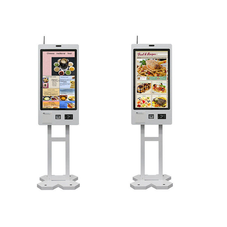 Floor Stand Self Ordering Kiosk With QR And RFID Reader For Secure ...