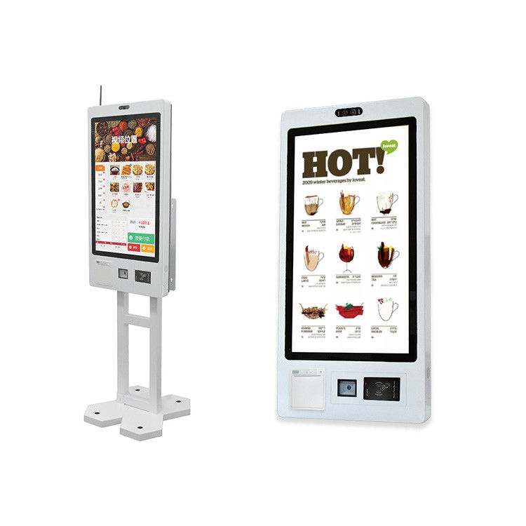 Wall Mounted Floor Stand Self Ordering Kiosk with High Resolution Printer and Android Touch Screen