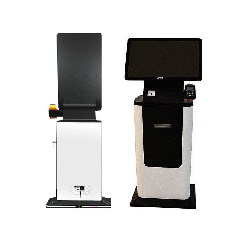 Check In Kiosk Self Service Touch Screen Card Dispensing Cash Acceptor ...