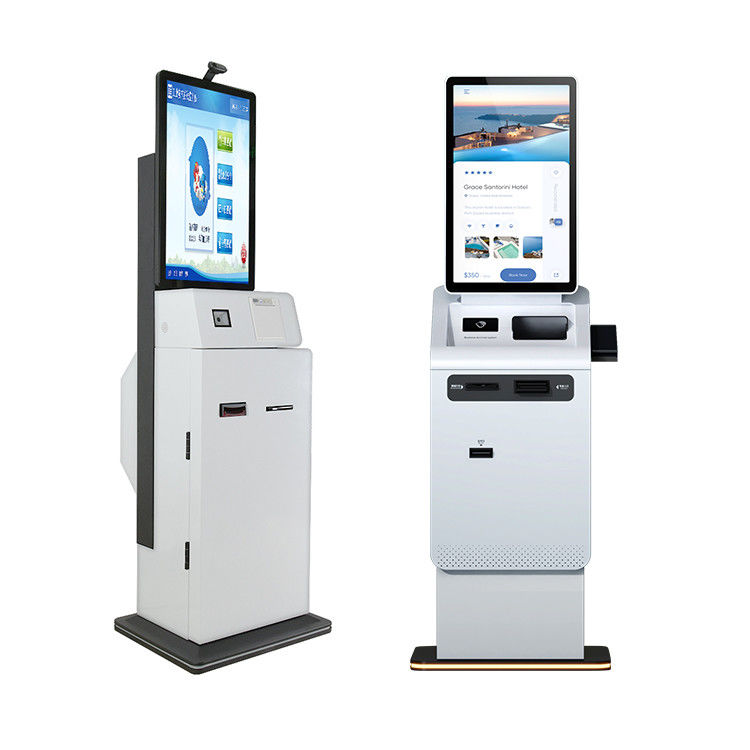 Self Payment Kiosk Capacitive Touch Ticket Printer Payment Kiosks for Hotel Airport