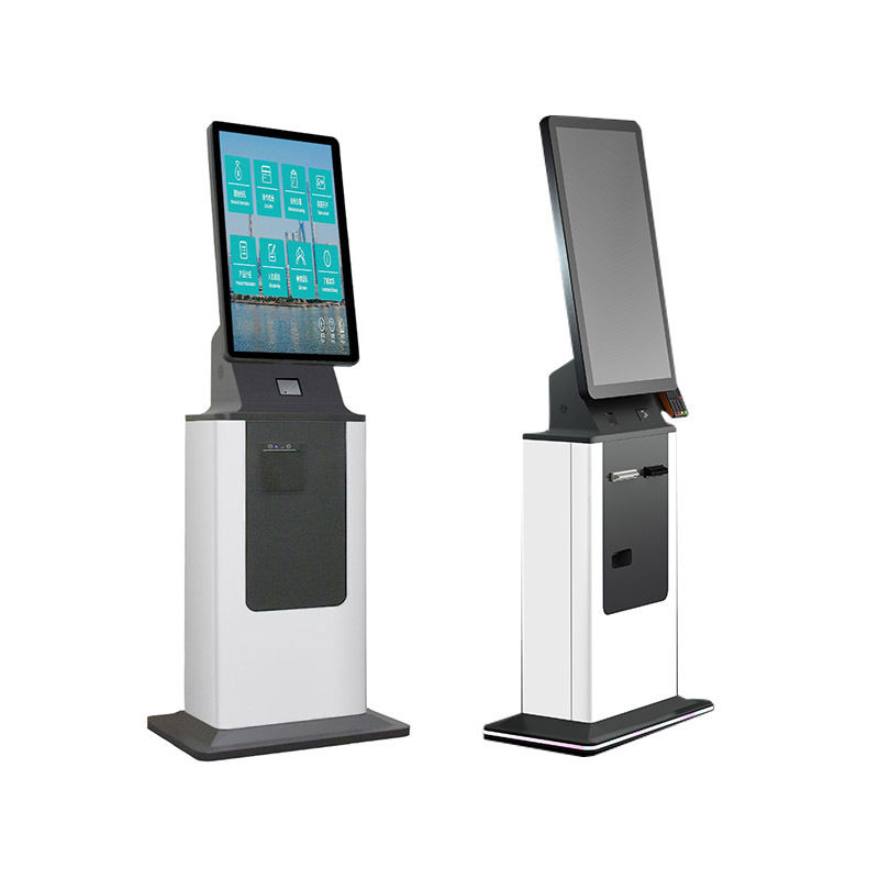 Check In Kiosk 32 Inch Self Service Cash Solution Touch Screen Payment Kiosk With Passport Reader