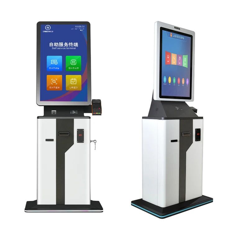 Floor stand touch screen hotel automatic payment kiosk cash check in ...