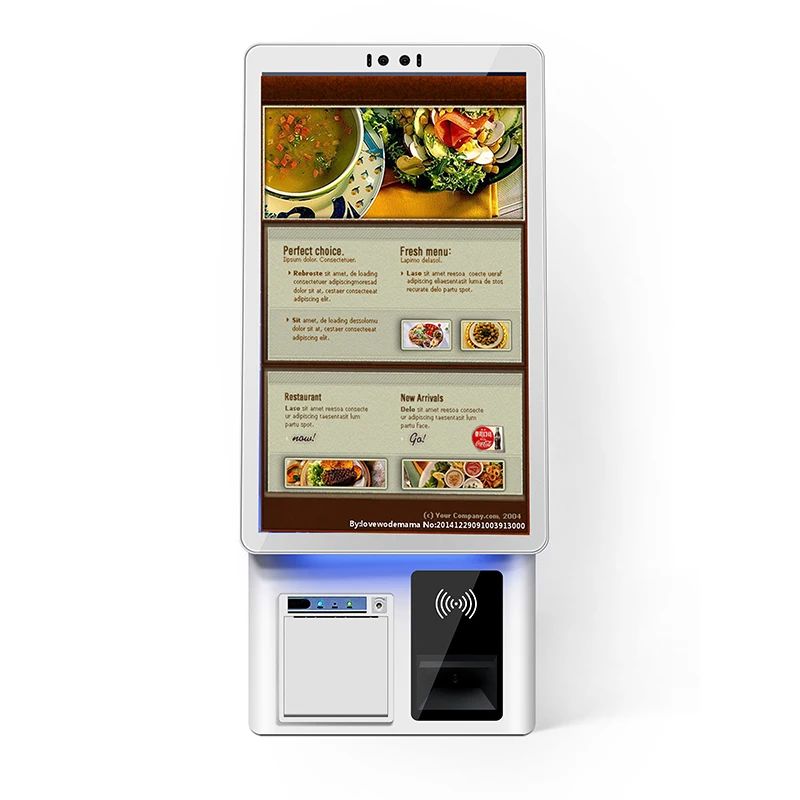 Streamlined Self Service Payment Kiosk for Restaurant White and Indoor ...