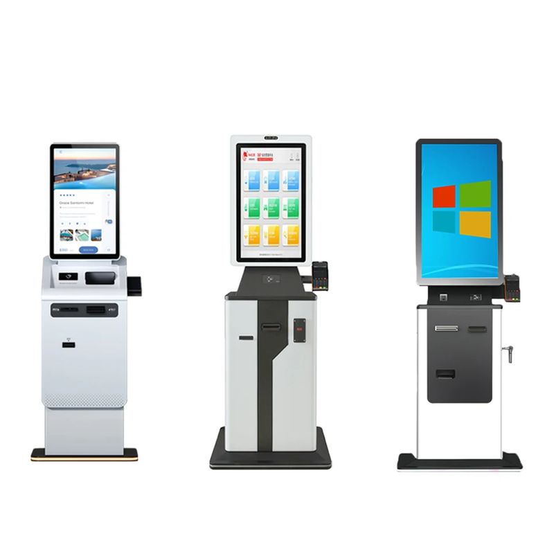 Floor stand touch screen hotel automatic payment kiosk cash check in ...