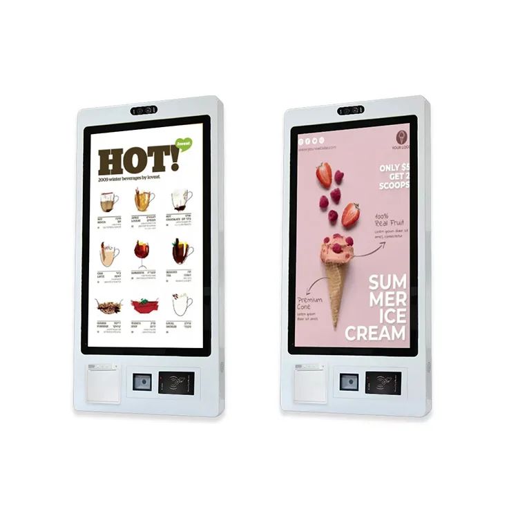 Convenient Self Ordering Kiosk With Ticket Printing Qr Scanner / Rfid ...