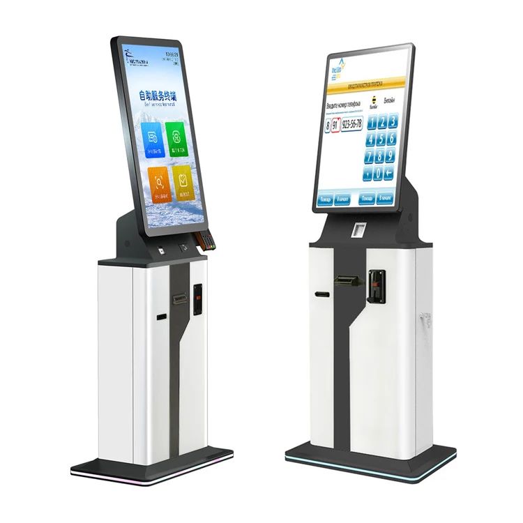 Custom Logo Check In Kiosk Metal Case Toughened Glass Panel Electric ...