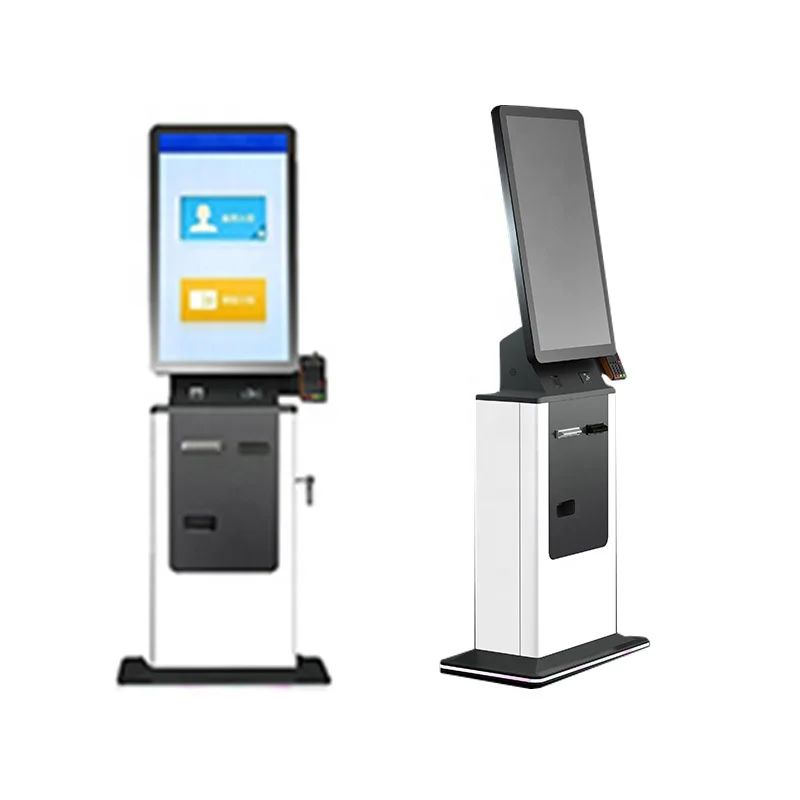 Commercial Check-In Kiosk with Self Payment Card Dispenser and Cash ...