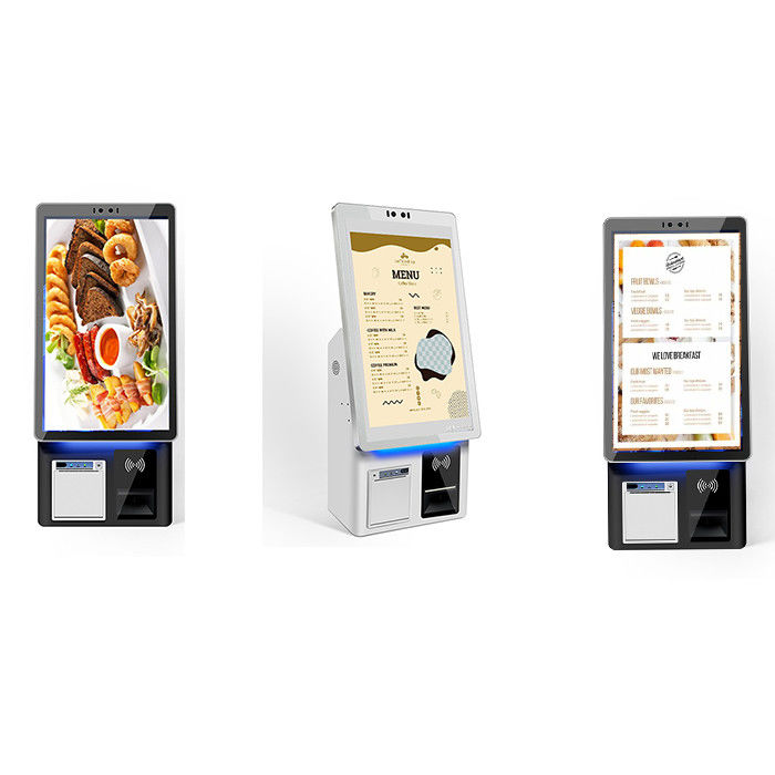 21.5 Inch Touch Screen Self Service Kiosk for Ordering and Payment on Wall Mount