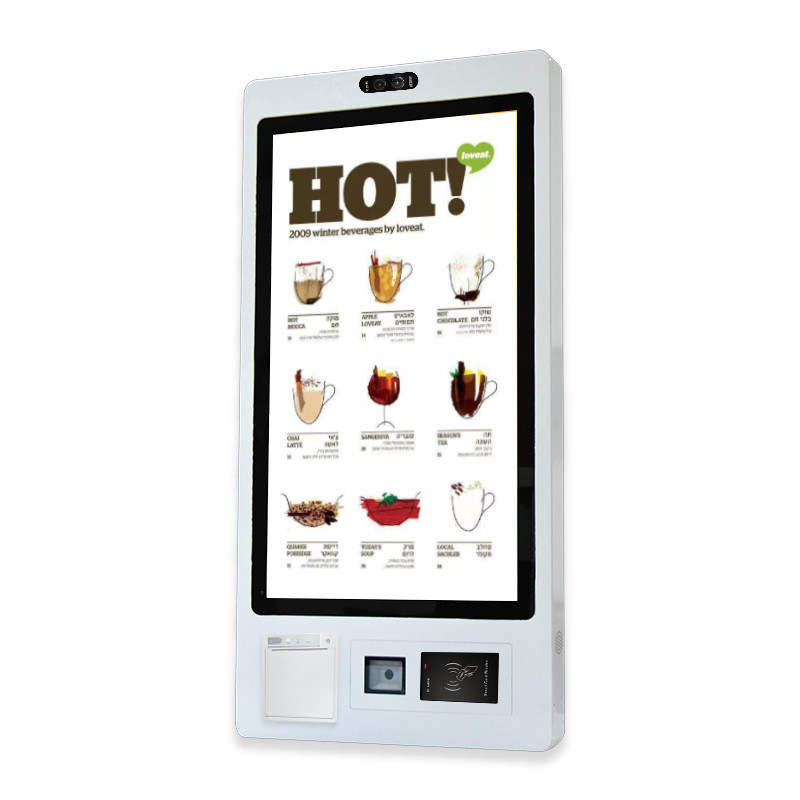 32 Inch Restaurant Payment Kiosk Machine Automatic Wall Mount Touch ...