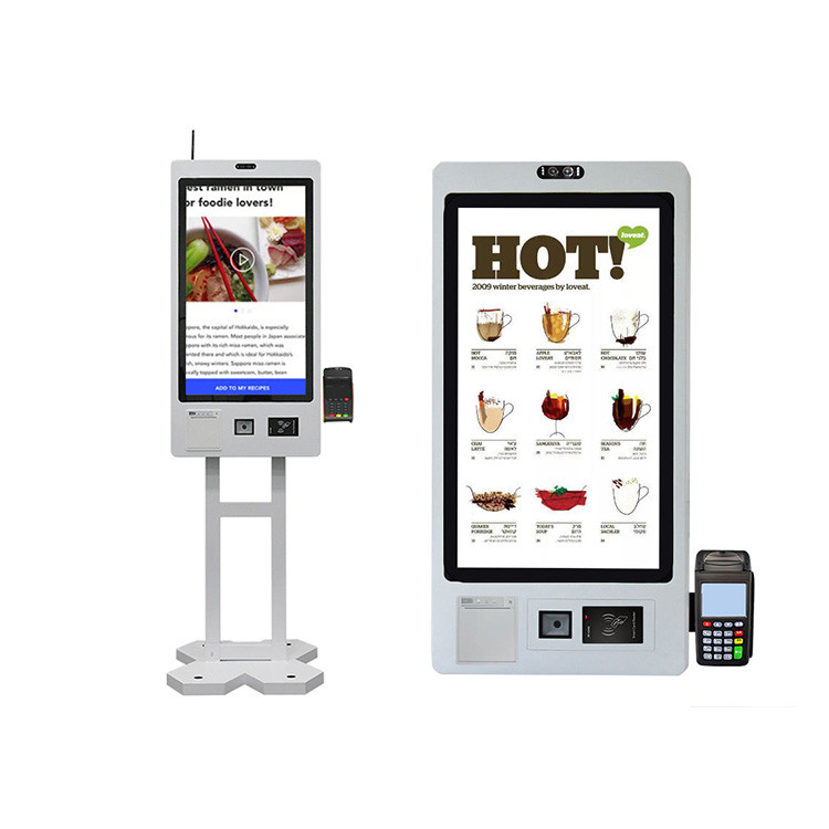 Multi Touch Screen Kiosk Lcd Advertising Kiosk With Printer