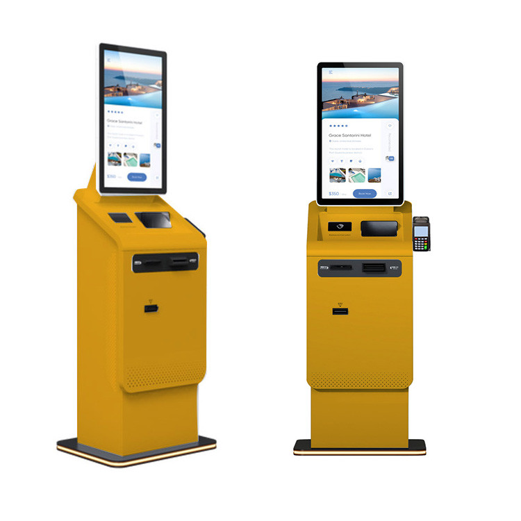 Self Payment Kiosk Card Dispenser Cash Register Scanning Currency ...
