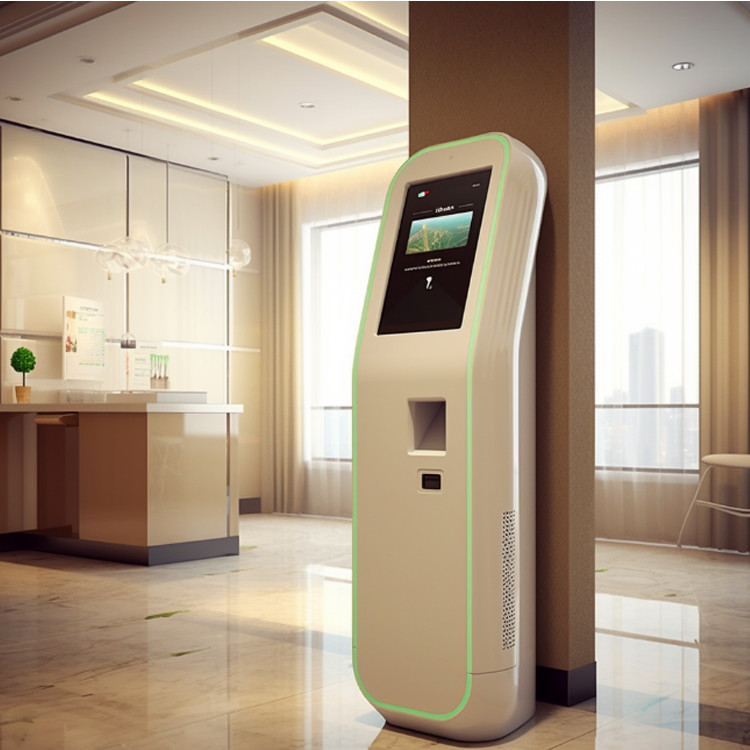 27 Inch Self Check Cashing Machine Card Passport Reader Scanner