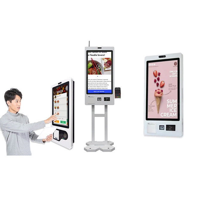 Capacitive Touch 10 Point Self Ordering Kiosk Ticket Printing Qr ...