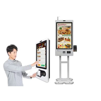 Restaurant Mcdonalds KFC Self Ordering Kiosk Floor Stand / Wall Mounted Self Checkout Machine