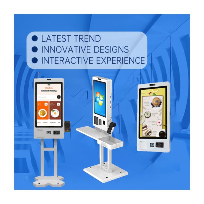 27 Inch Touchscreen Self Ordering Payment Kiosk Wall mounted ...