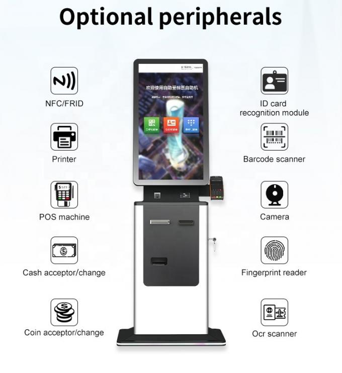 Restaurant Ordering Kiosk With Barcode Scanning And Ticket Printing